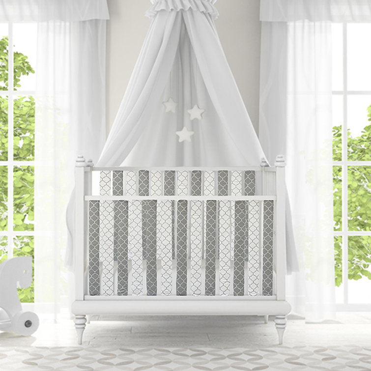 Go Mama Go Pure Safety Vertical Liners 100 Cotton Geometric Crib Rail Guard Cover Wayfair